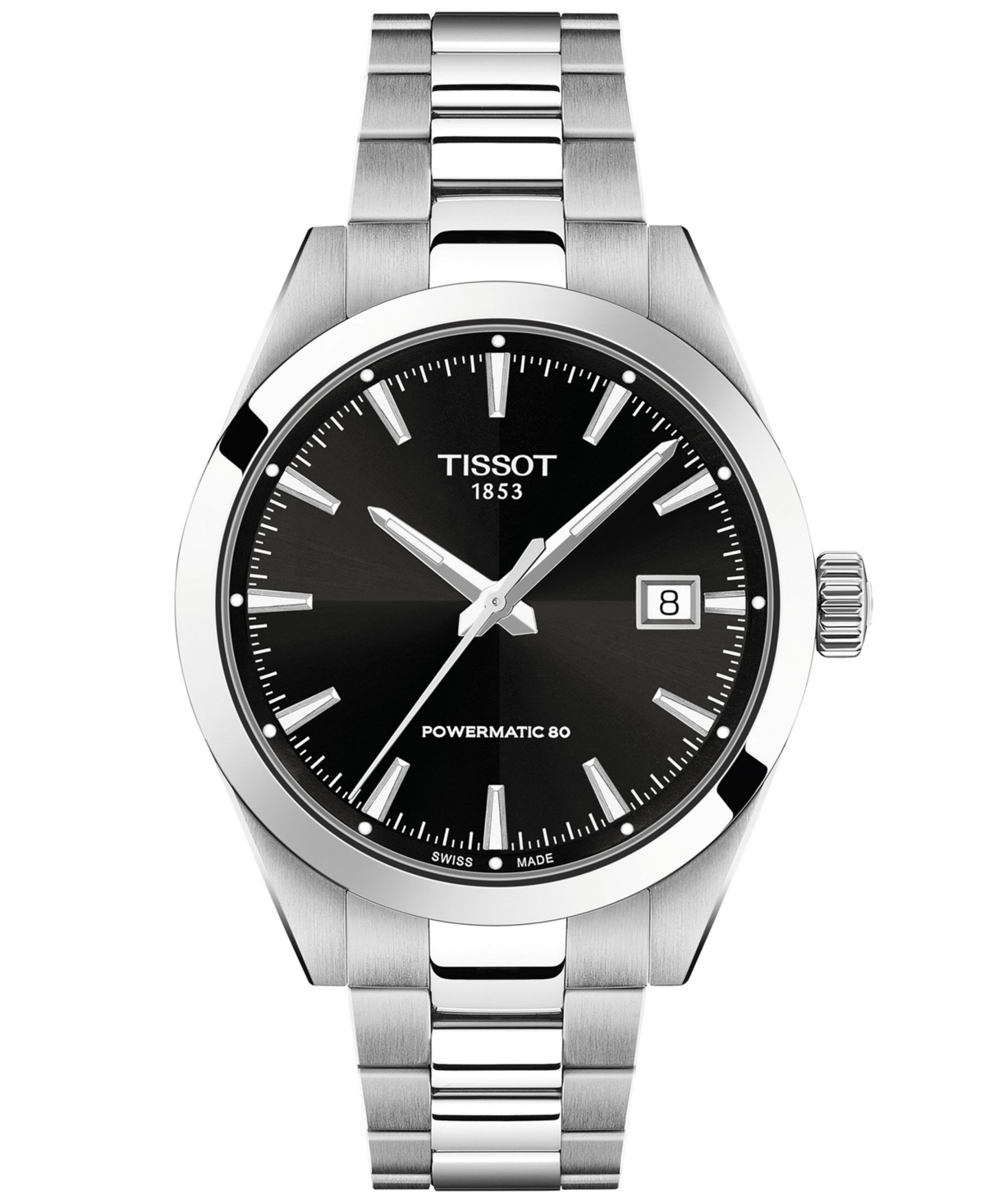 Click here for Tissot Mens Round Silver Stainless Steel Watch 38m... prices