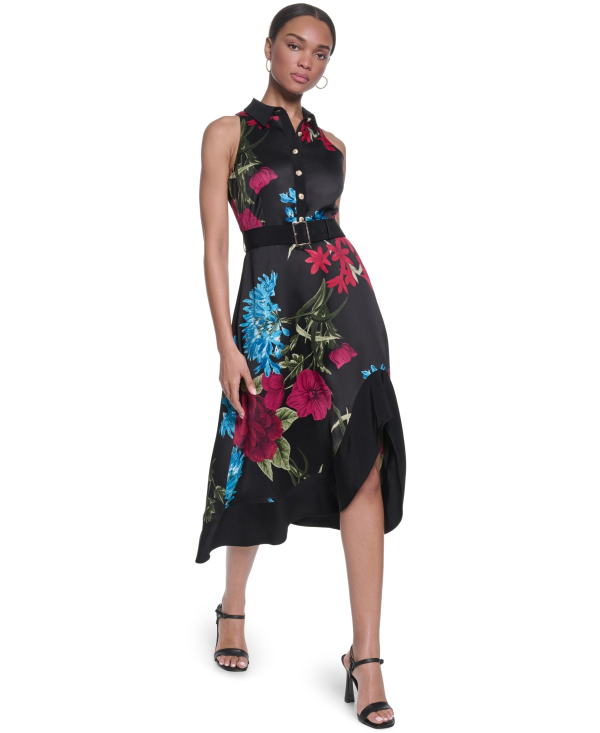 Click here for Karl Lagerfeld Paris Womens Printed Midi Dress - B... prices