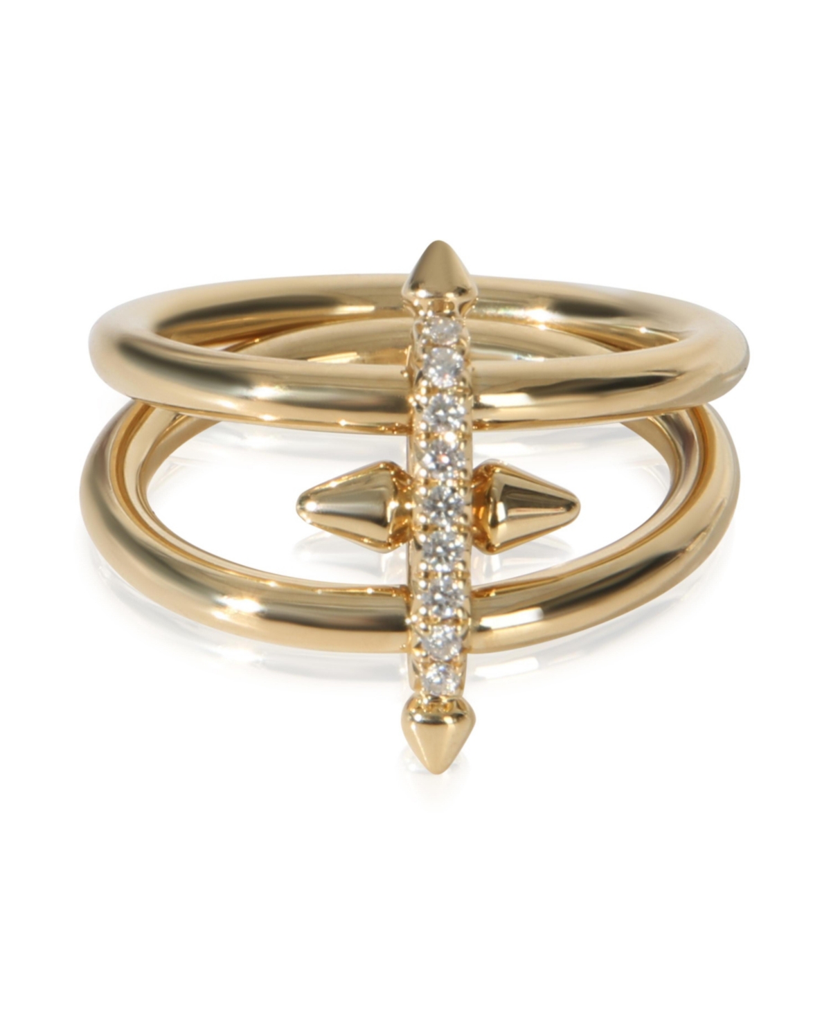 Click here for Pre-Owned Tiffany & Co Yellow Gold Diamond Two Row... prices