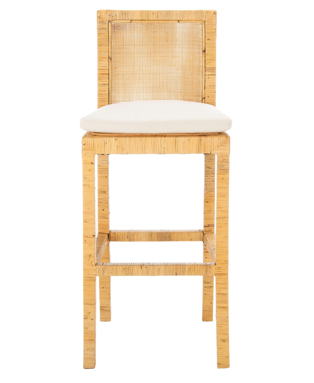 Click here for Safavieh Tojo Cane Bar Stool With Cushion - White... prices