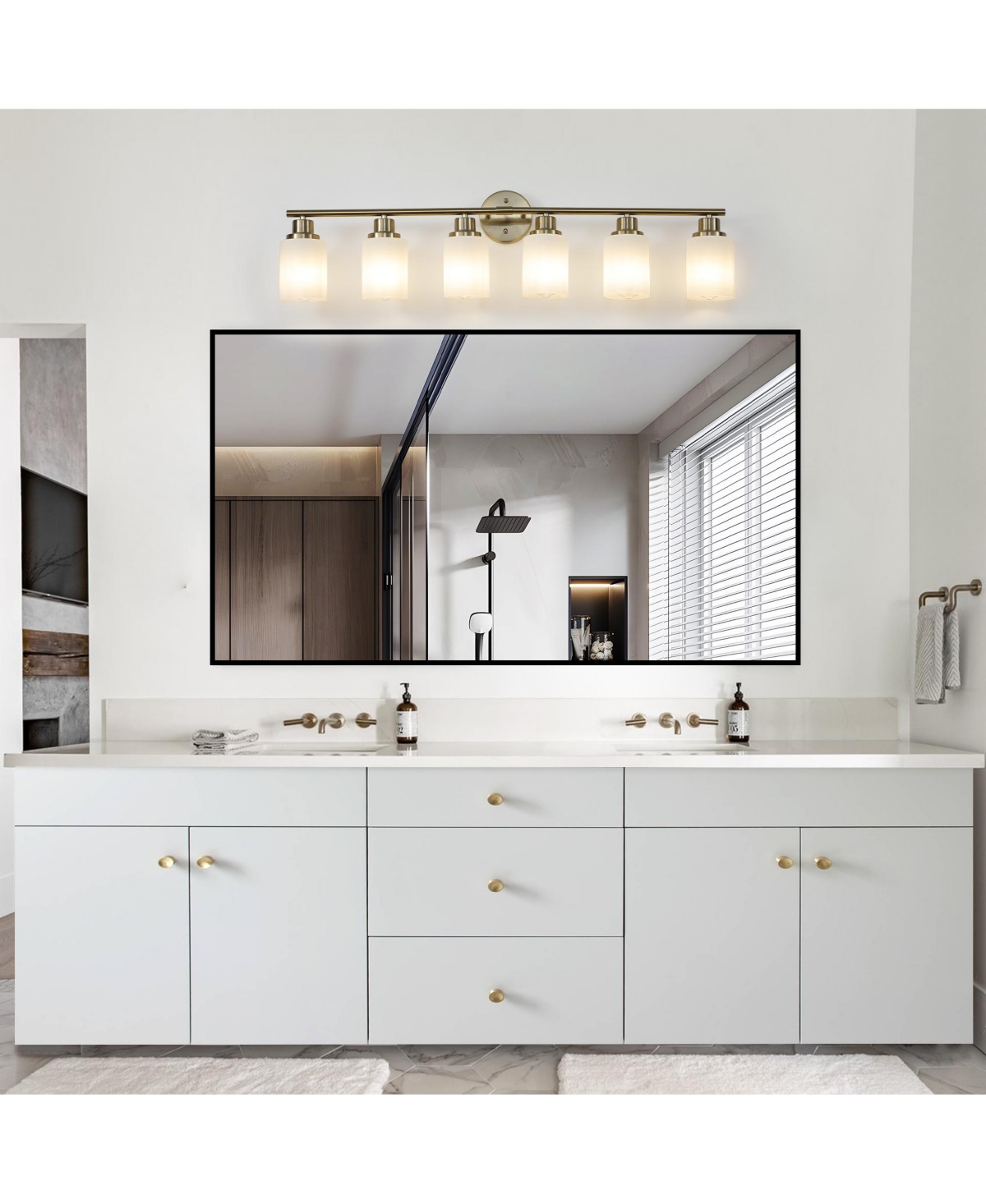 Click here for Clihome Modern 6-Light Vanity Wall Sconce with Fro... prices