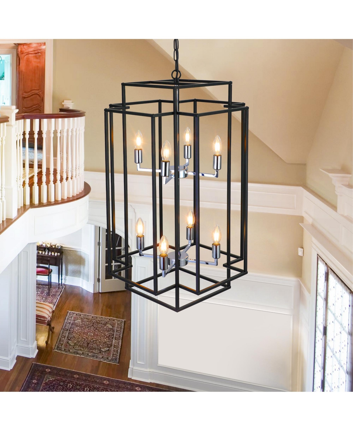 Click here for Clihome Industrial Metal Frame 8-Light Geometric P... prices