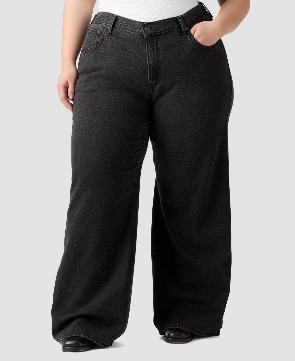 Click here for Levis Plus Size Cinch Mid-Rise Cotton Baggy Jeans... prices