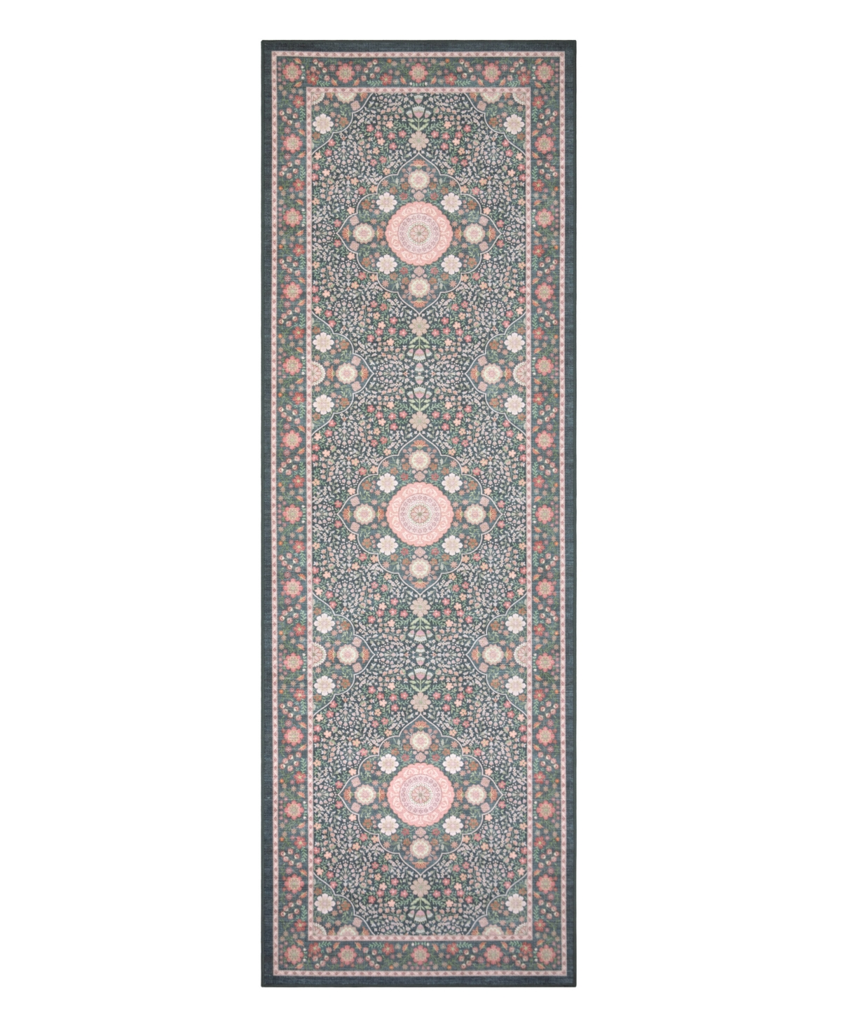 Click here for Laura Ashley Printed Chenille Victora Medallion Ru... prices