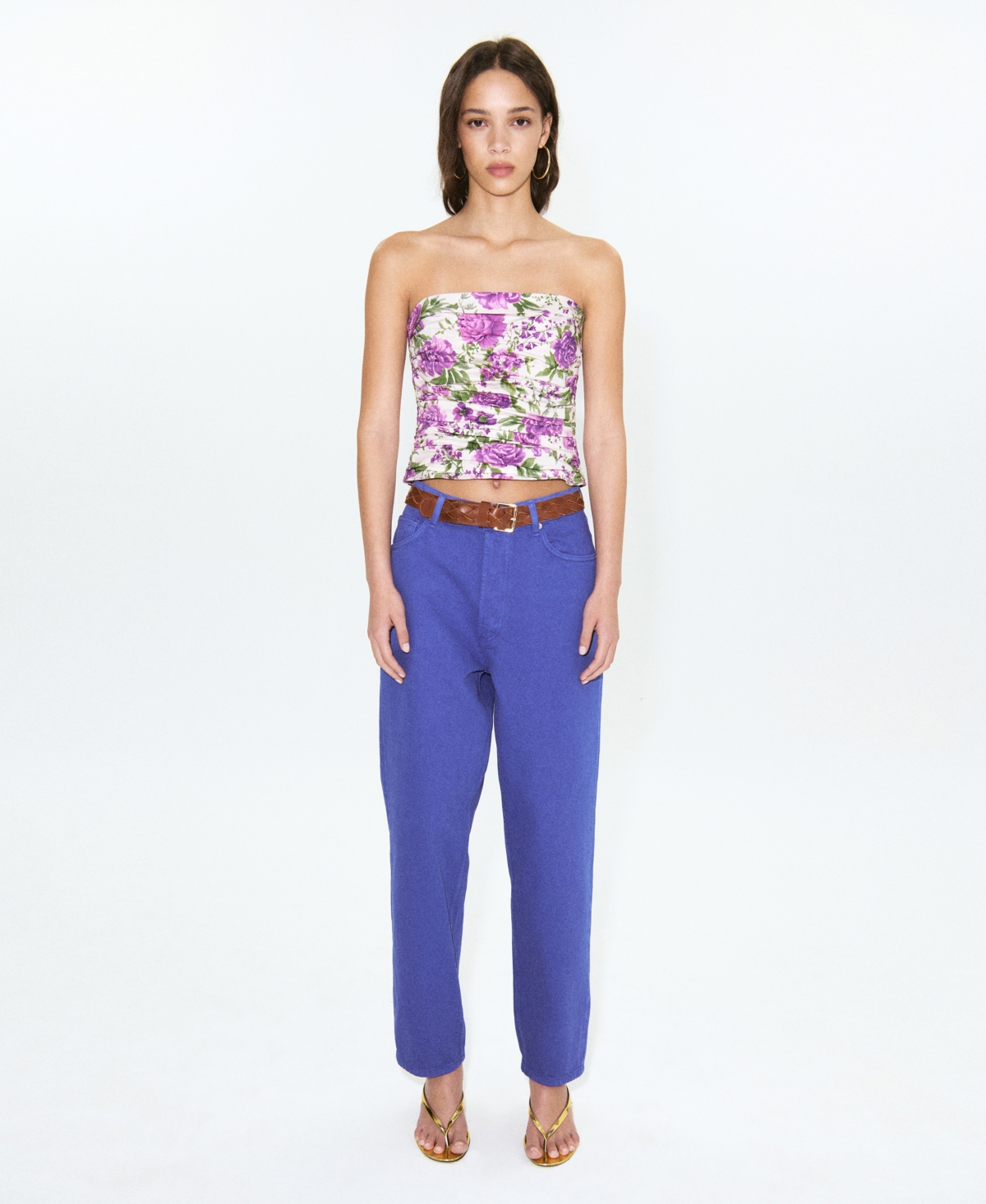 Click here for Mango Womens High-Waisted Mom-Fit Jeans - Blue prices