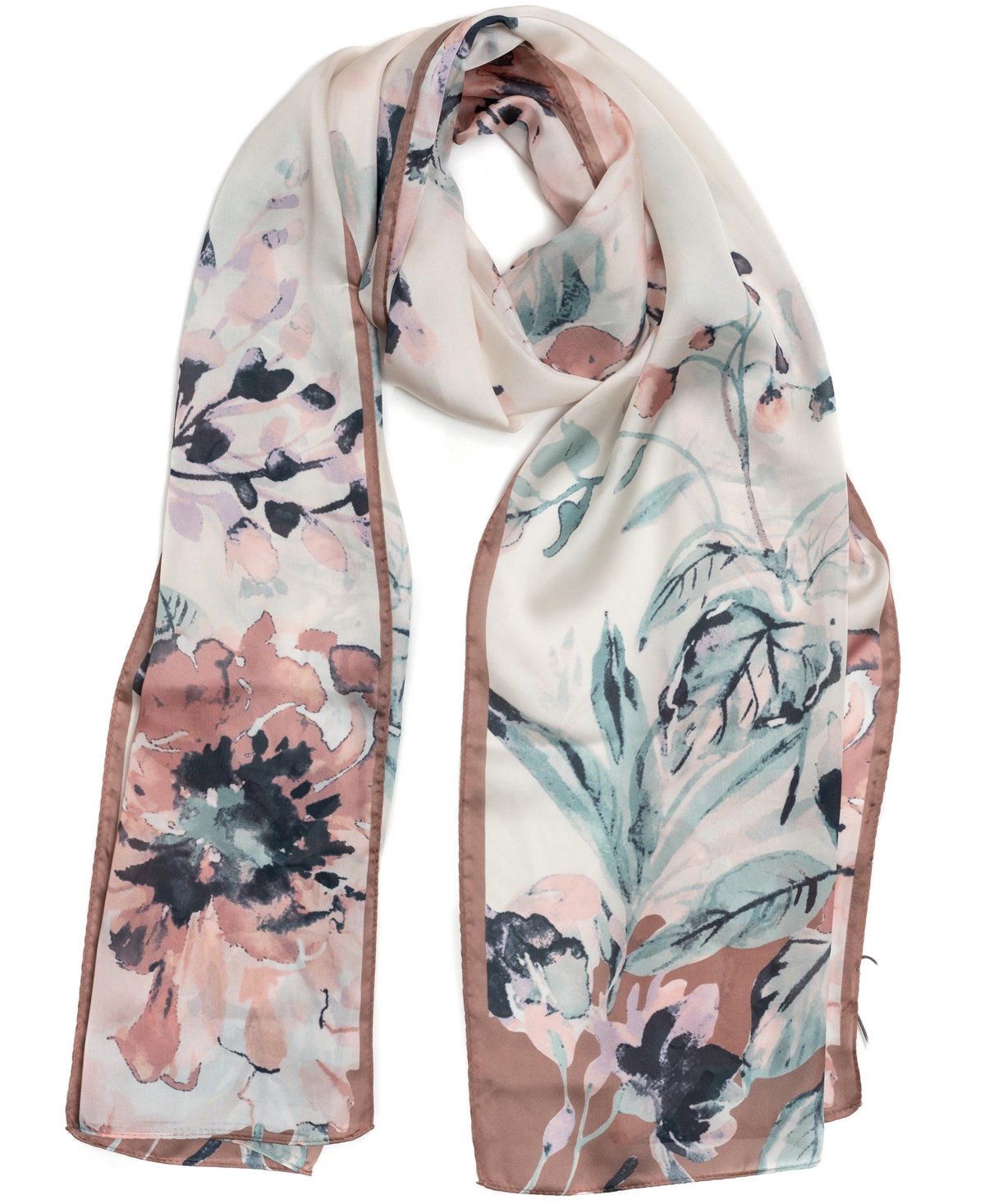 Click here for Vince Camuto Garden Blooms Oblong Scarf - Gray Neu... prices