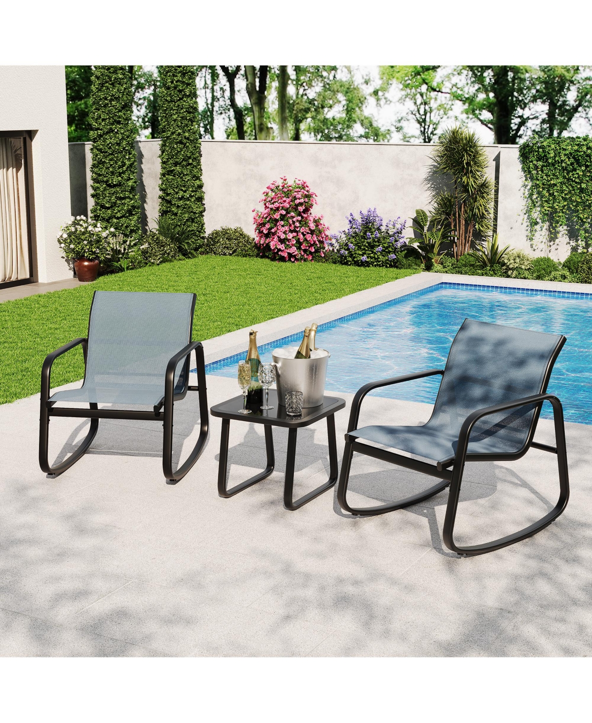 Click here for Gaomon Stylish Patio Bar Chair Set - 3-Piece Outdo... prices