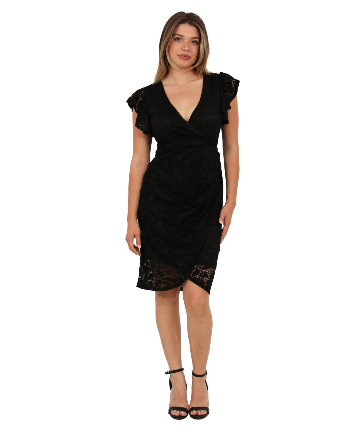 Click here for 24seven Comfort Apparel Womens Lace V-Neck Flutter... prices