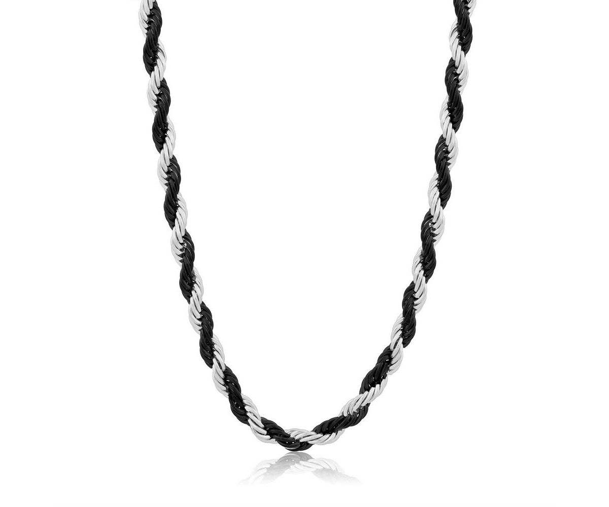Click here for Metallo Stainless Steel  Two-Tone 5mm Rope Chain -... prices