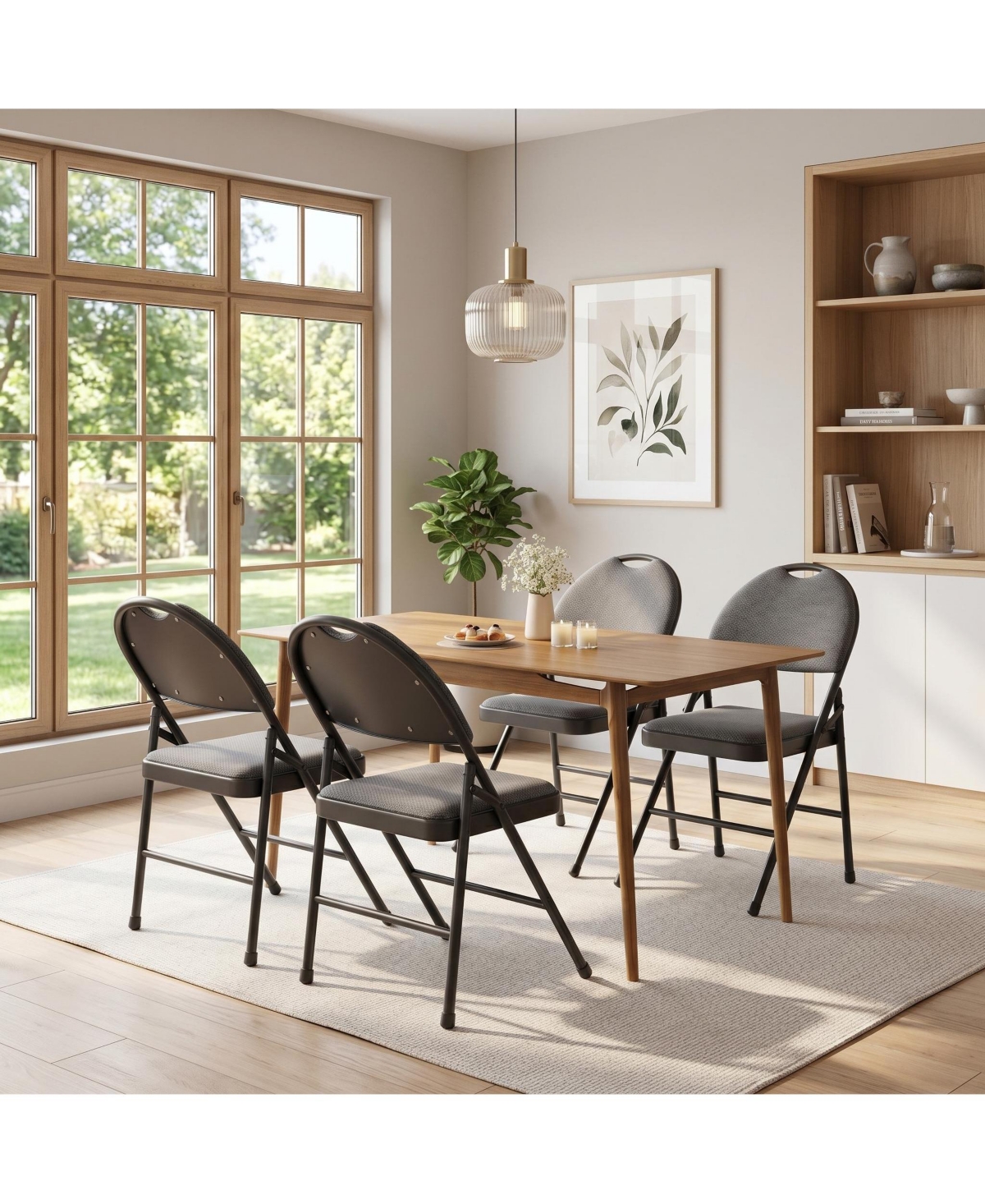 Click here for homfan 4 Piece Cushioned Folding Chairs with Ergon... prices