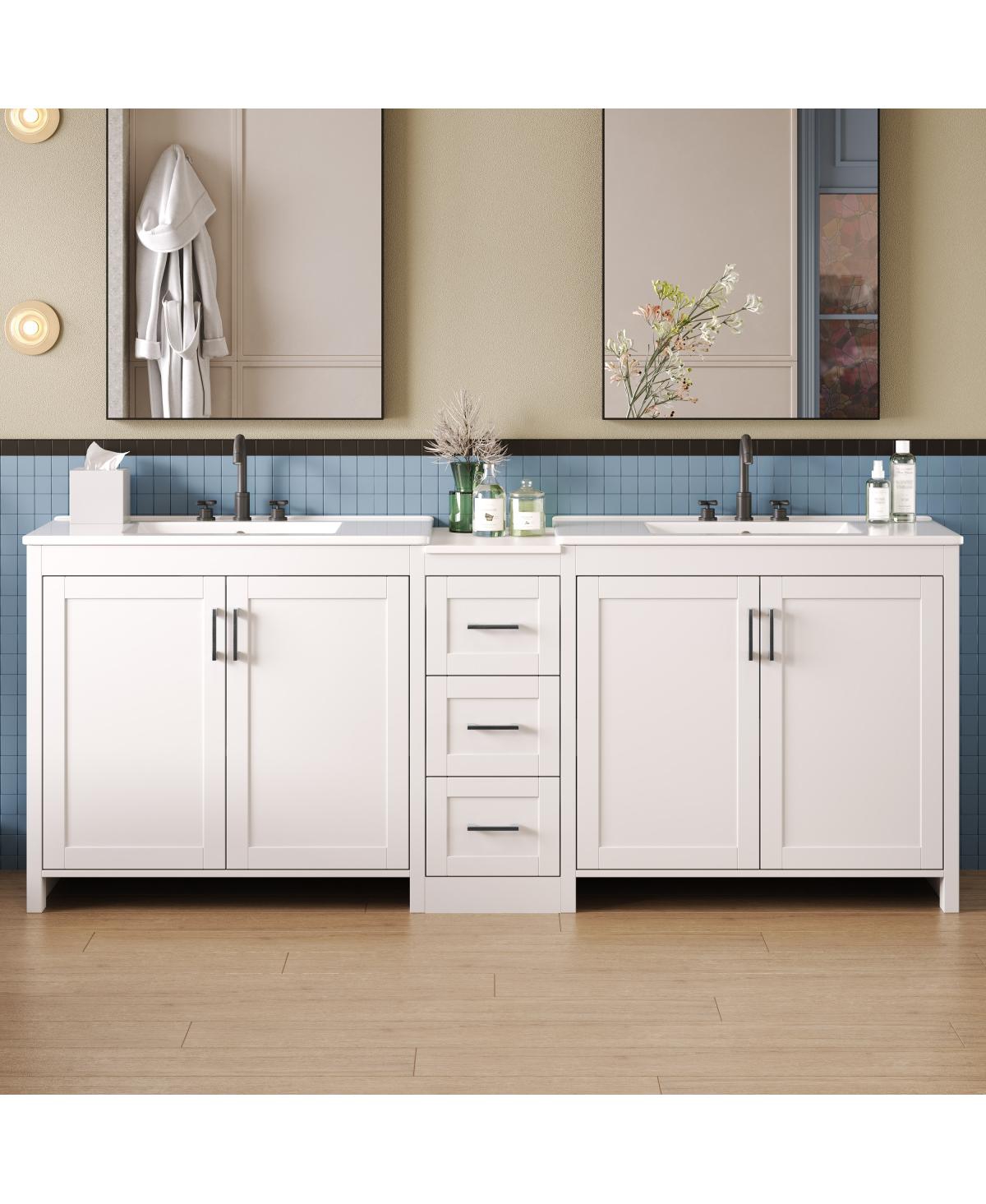 Click here for Sillysis 84 Inch Double Sink Bathroom Vanity with... prices