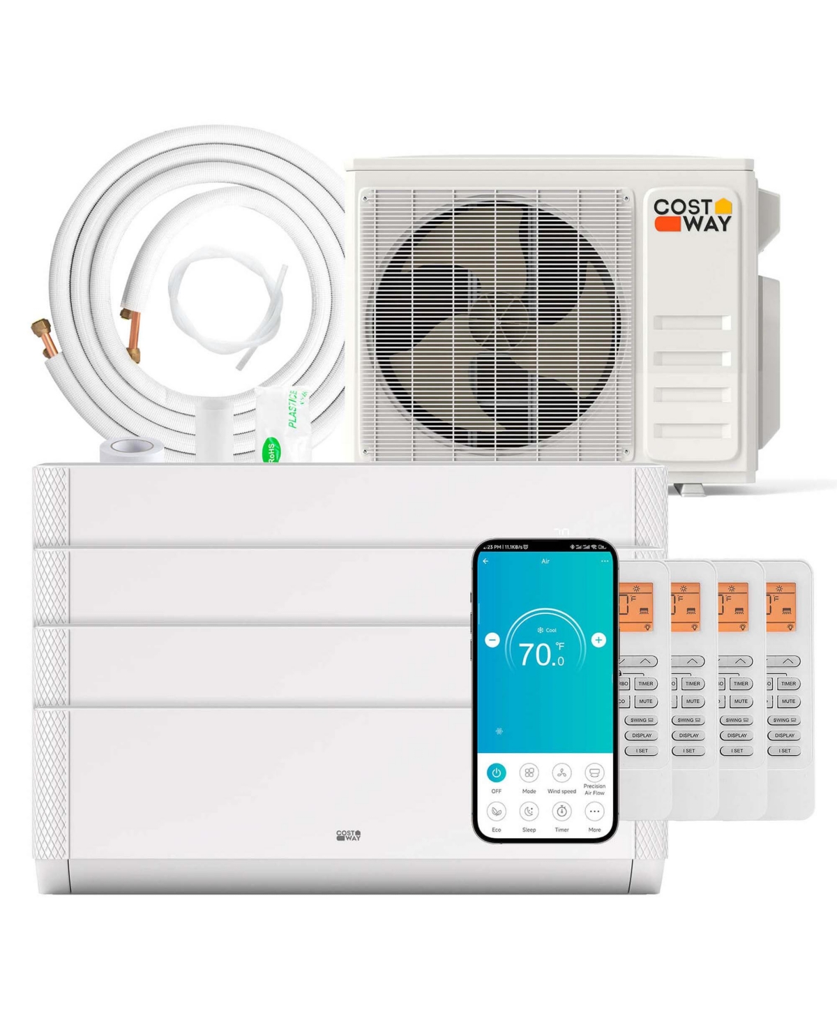 Click here for Costway 36K Btu 3 Zone 9K+9K+12K Btu 21.5 SEER2 Mi... prices