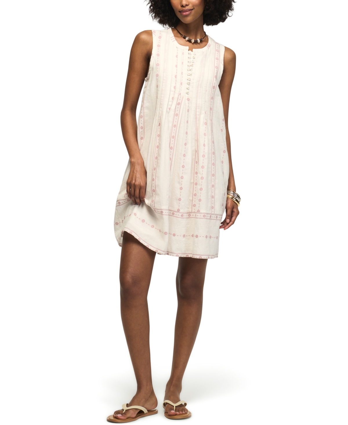 Click here for Lucky Brand Womens Pintuck Sleeveless Mini Dress -... prices