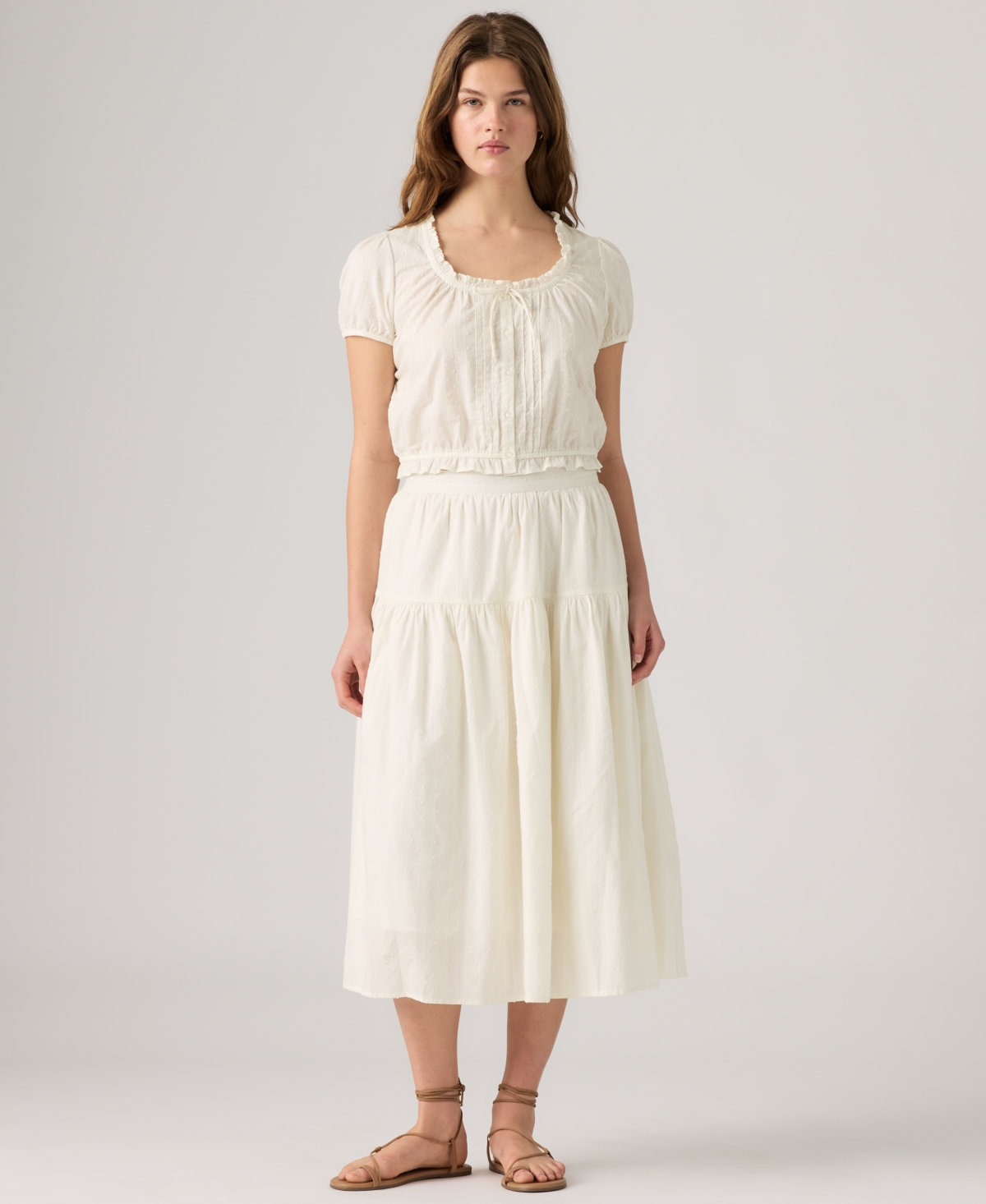 Click here for Levis Womens Zip Closure Leonie Midi Skirt - Cloud... prices