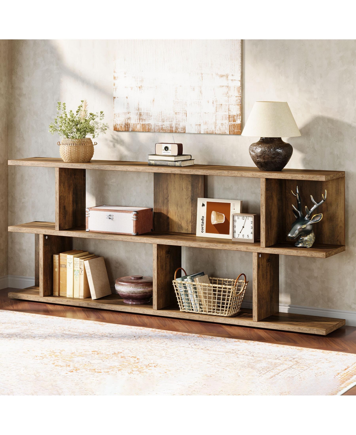 Click here for Tribesigns 3-Tier Farmhouse Console Table  71 Inch... prices
