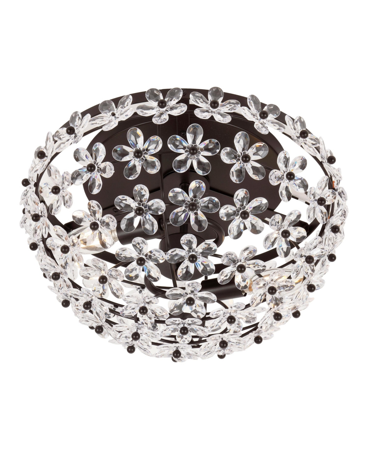 Click here for Izzy 15.5 2-Light Modern Glam Metal Dome Led Flush... prices