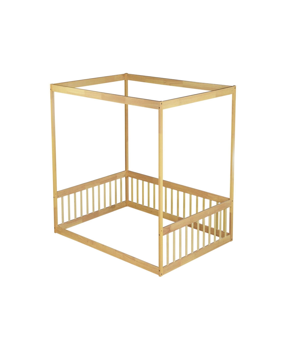 Click here for Clihome Full Size Canopy Frame Rubber Wood Floor B... prices