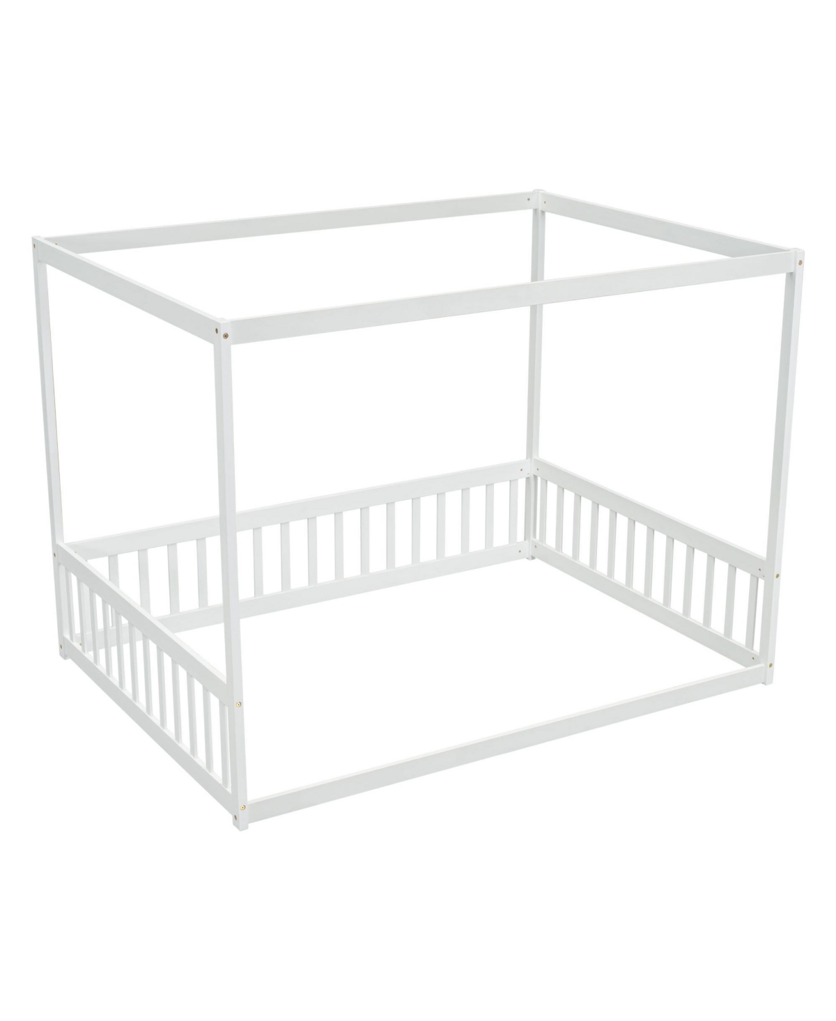 Click here for Clihome Full Size Canopy Frame Rubber Wood Floor B... prices