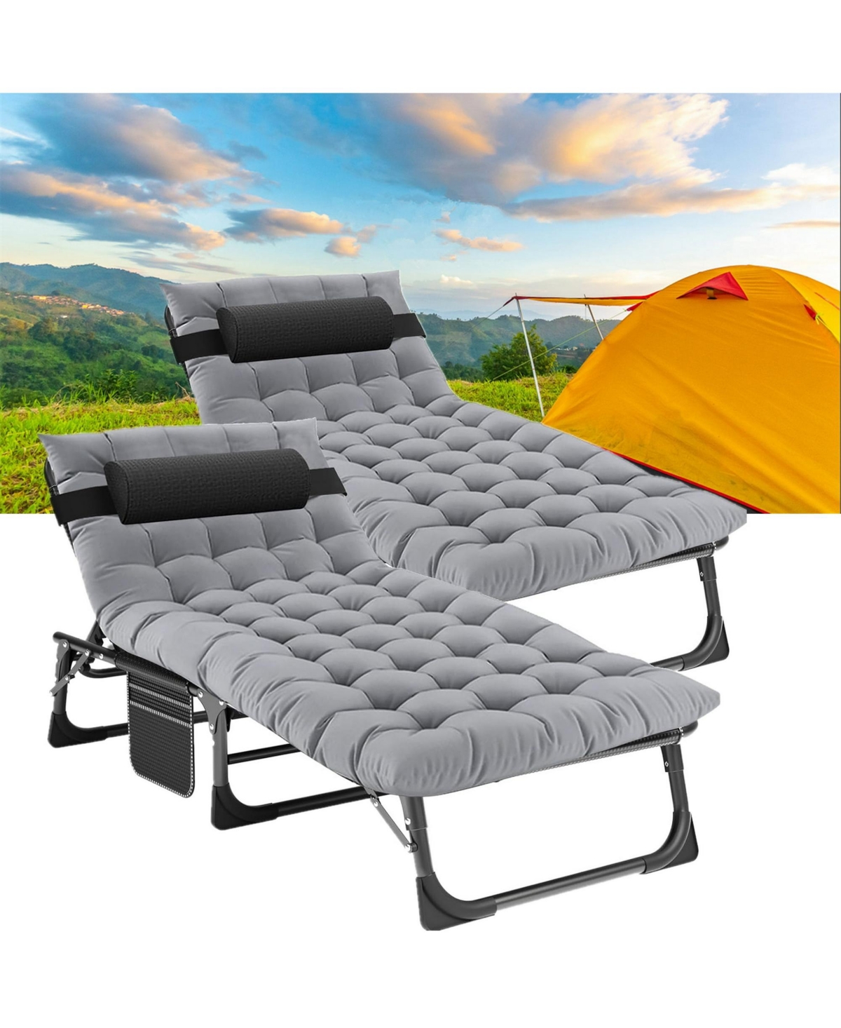 Click here for Aboron 2 Pack 4-in-1 Sunbathing Lounge Chair with... prices