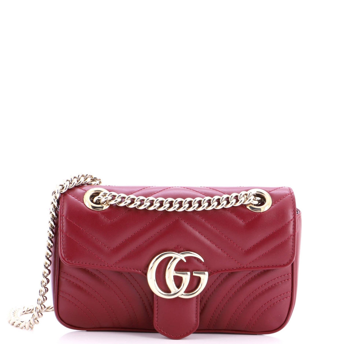 Click here for Pre-Owned Gucci Small Gg Marmont Flap Bag Matelass... prices