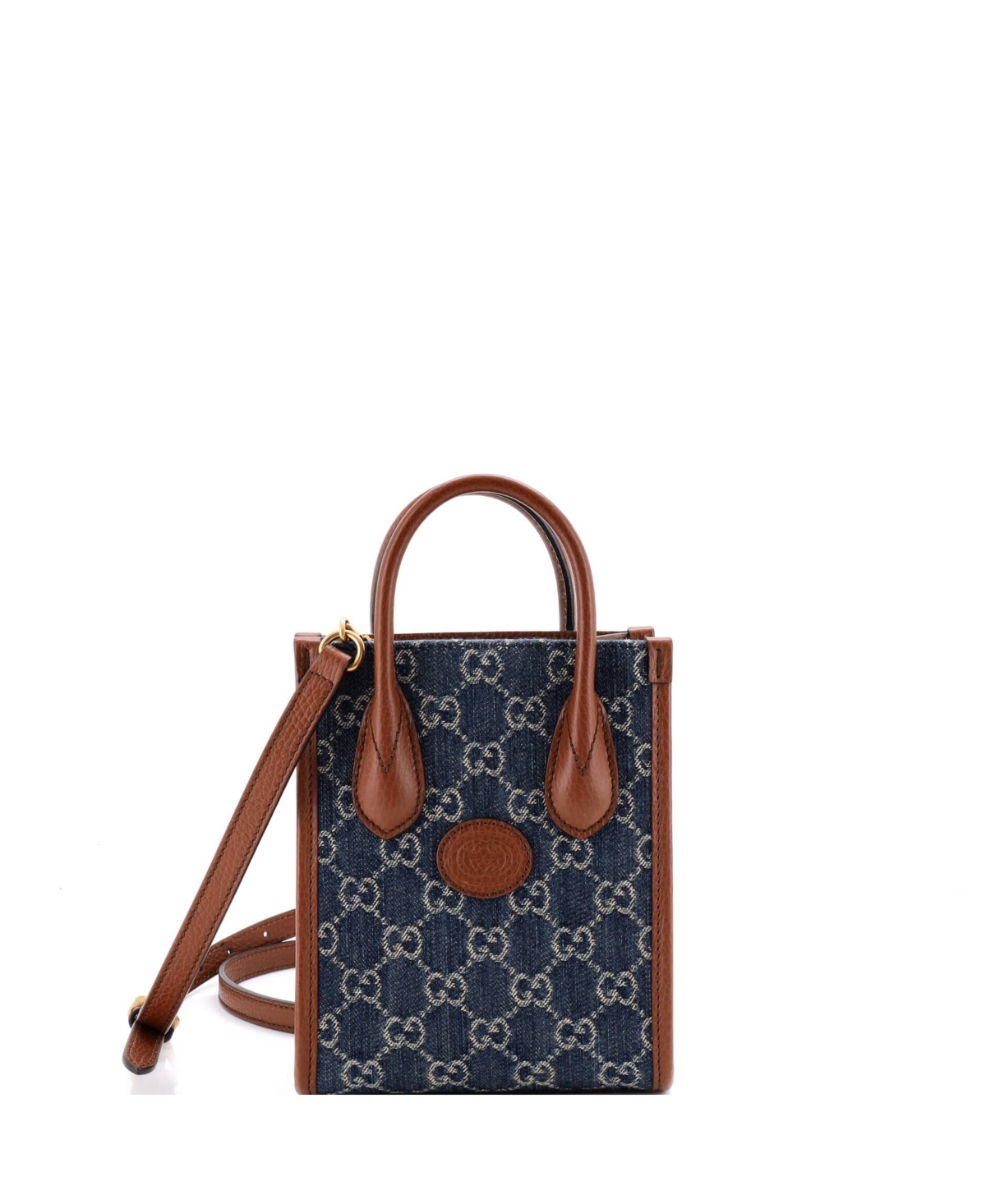 Click here for Pre-Owned Gucci Mini Interlocking G Patch Tote Gg... prices