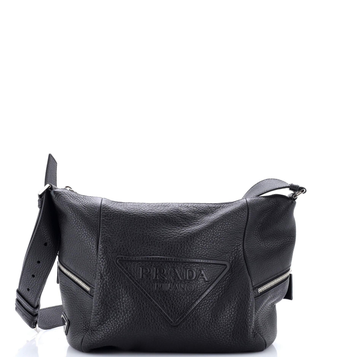 Click here for Pre-Owned Prada Triangle Logo Embossed Side Zip Sh... prices