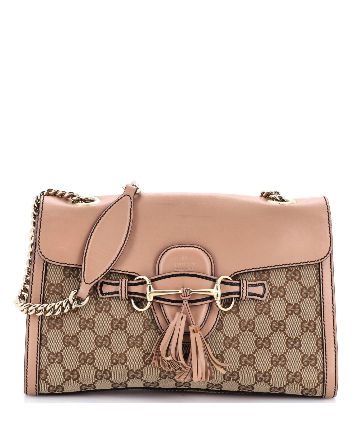 Click here for Pre-Owned Gucci Medium Emily Chain Flap Shoulder B... prices
