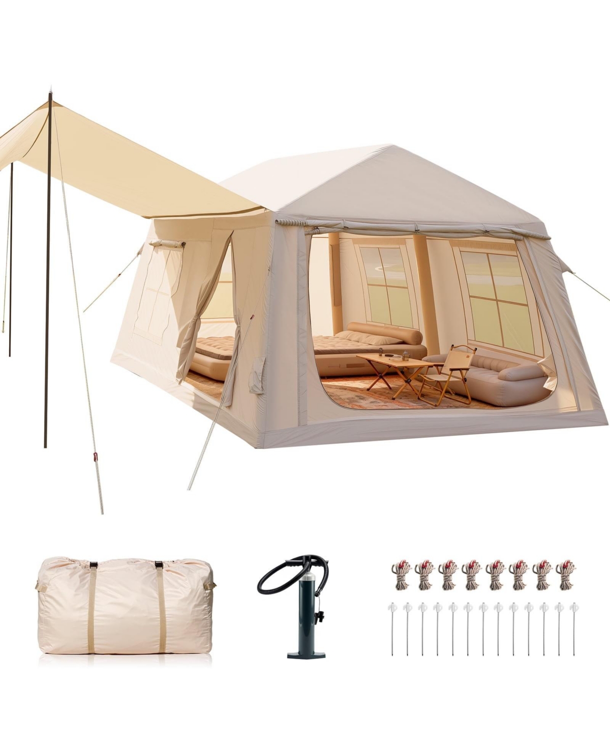 Click here for Aboron 4-Season Inflatable Camping Tent - Easy Set... prices