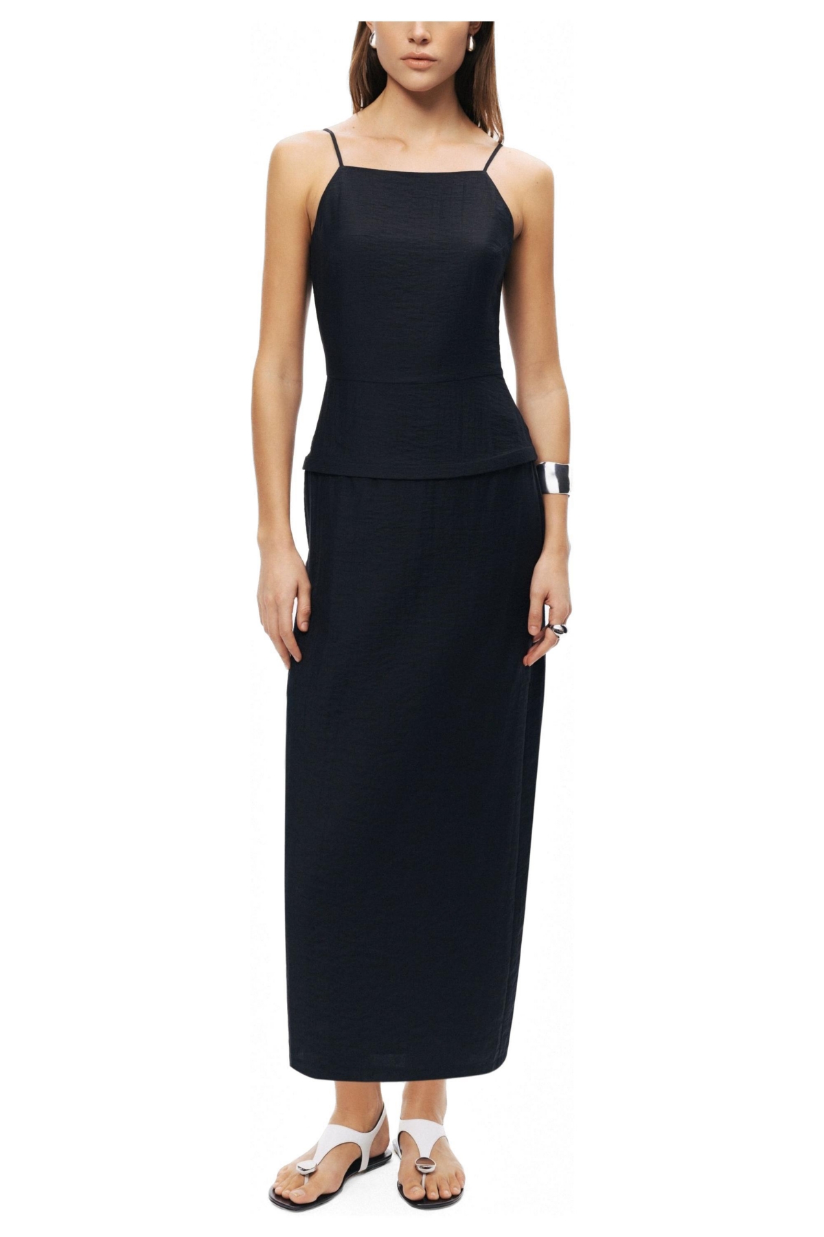 Click here for Nocturne Womens Spaghetti Strap Maxi Dress - Black prices
