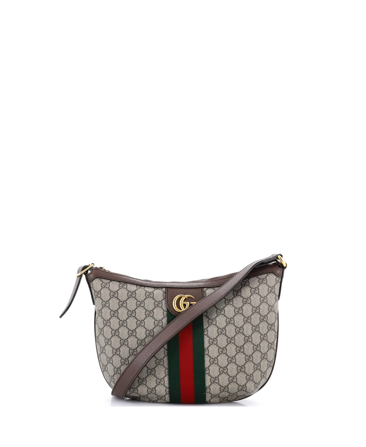 Click here for Pre-Owned Gucci Small Ophidia Half Moon Hobo Gg Co... prices