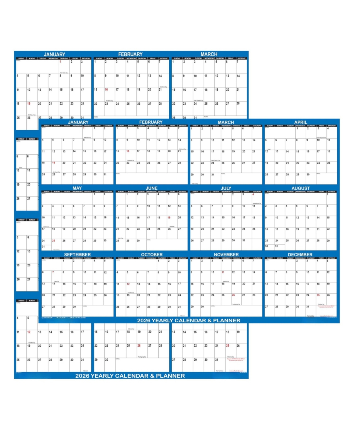 Click here for Gnuadz Swiftglimpse 2026 Wall Calendar Erasable We... prices