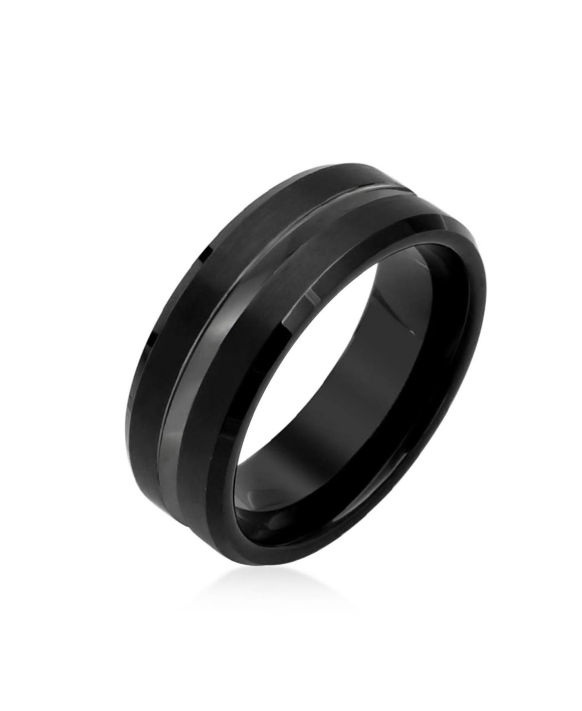 Click here for Bling Jewelry Two Tone Center Couples Titanium Ban... prices