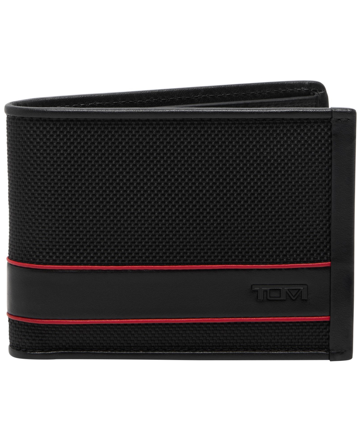 Click here for Tumi Mens Double-Sided Bifold Wallet - Black/Red prices