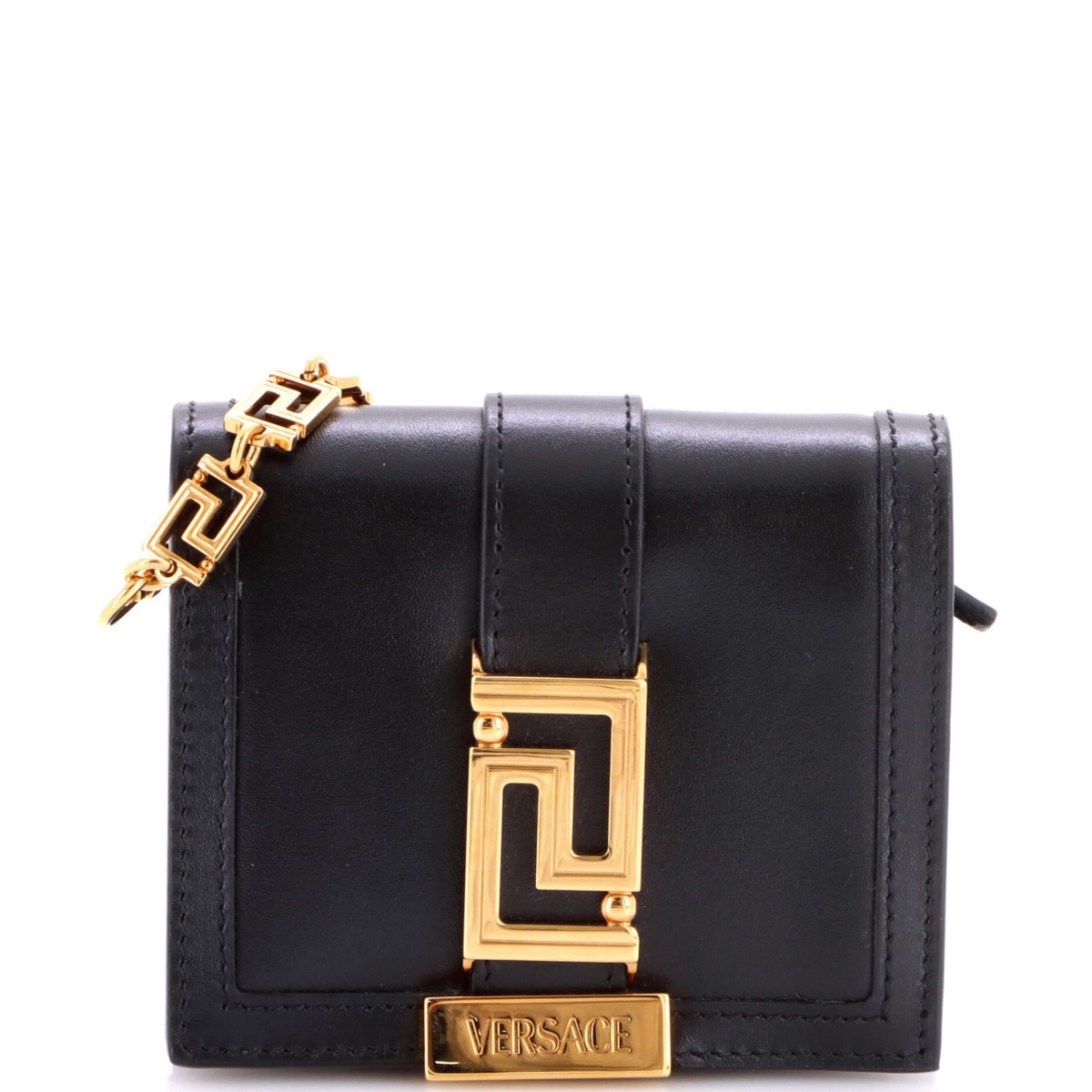 Click here for Pre-Owned Versace Mini Greca Goddess Wallet on Cha... prices
