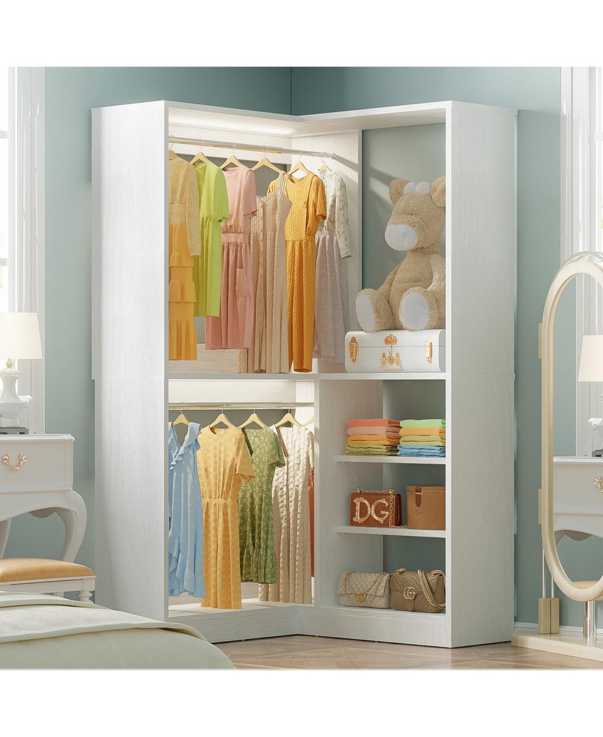 Click here for Aheaplus Corner Closet Organizer System  36 Wide F... prices
