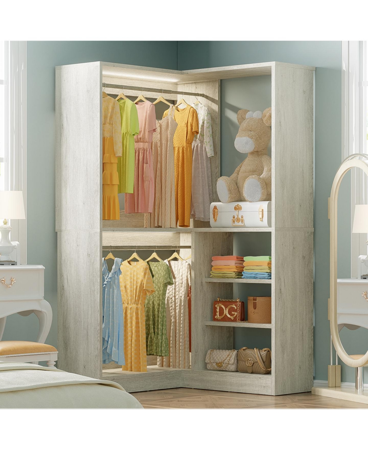 Click here for Aheaplus Corner Closet Organizer System  36 Wide F... prices