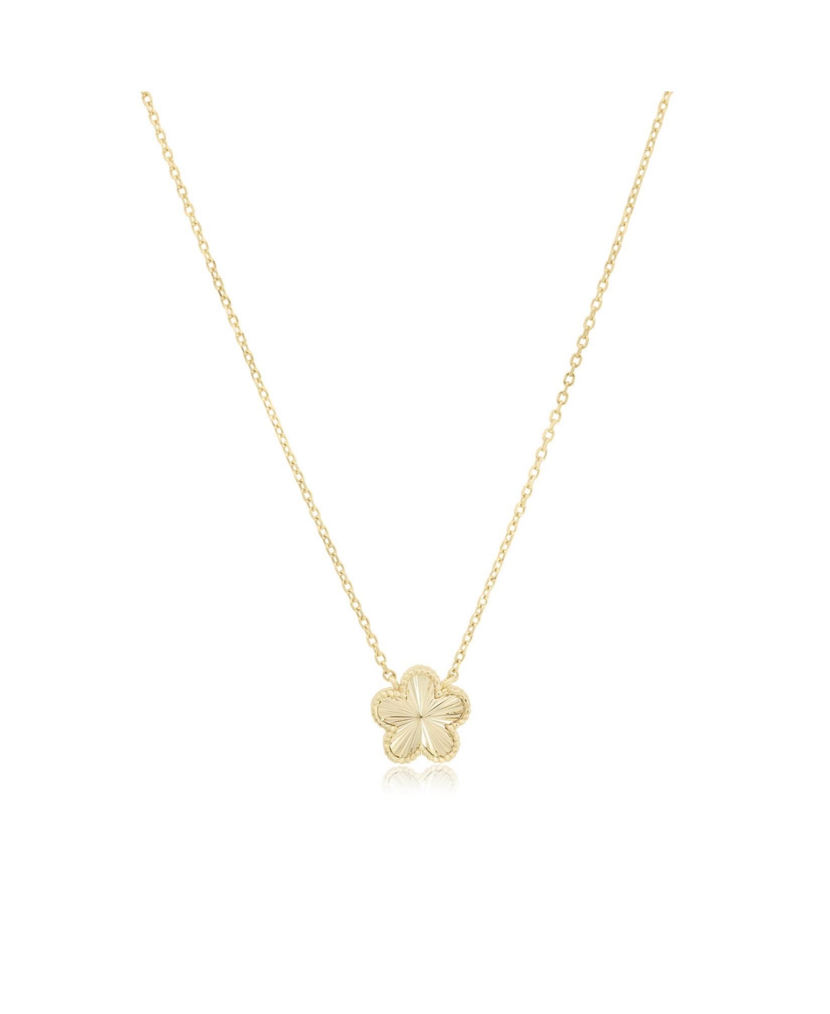 Click here for The Lovery Fluted Single Flower Necklace 14K Gold-... prices