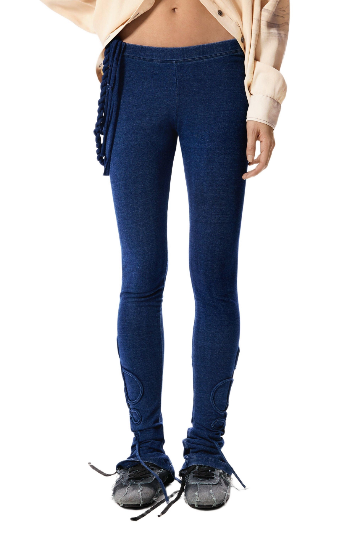 Click here for Desigual Womens Long Knit Trousers - Navy blue prices