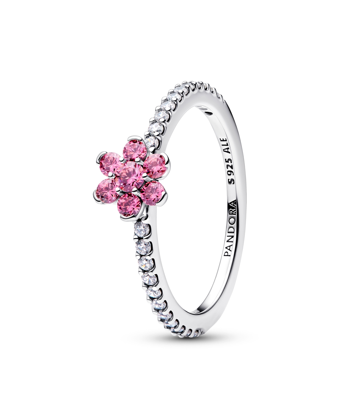 Click here for Pandora Sparkling Flower Ring - Pink/Silver prices