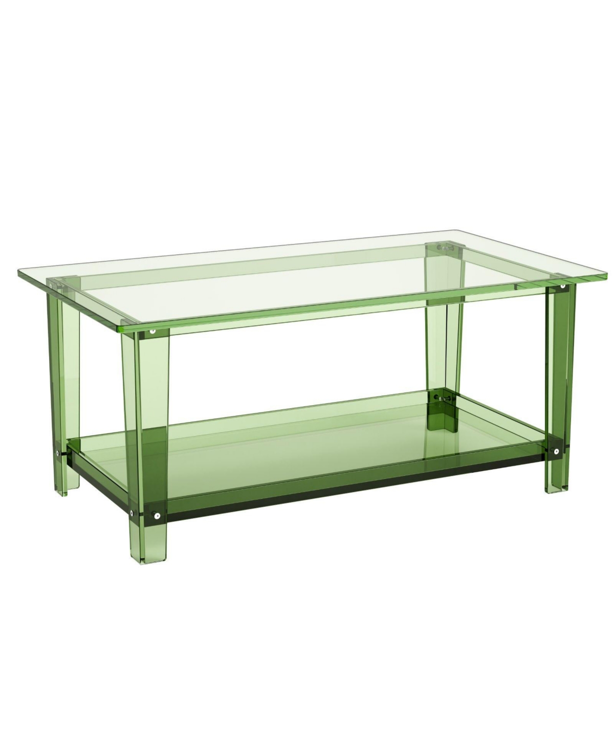 Click here for Gouun Transparent Acrylic 2-Tier Coffee Table with... prices