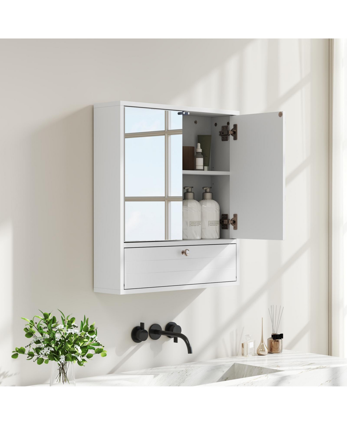 Click here for sumyeg Double Door Wall Mounted Bathroom Mirrored... prices
