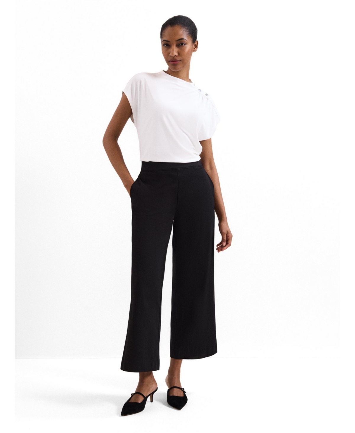 Click here for Phase Eight Womens High Waisted Wide Leg Cropped T... prices
