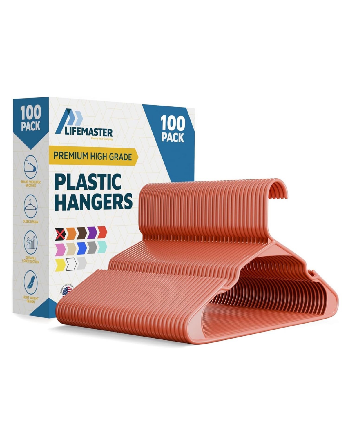 Click here for Lifemaster heavy-duty plastic hangers for clothes... prices