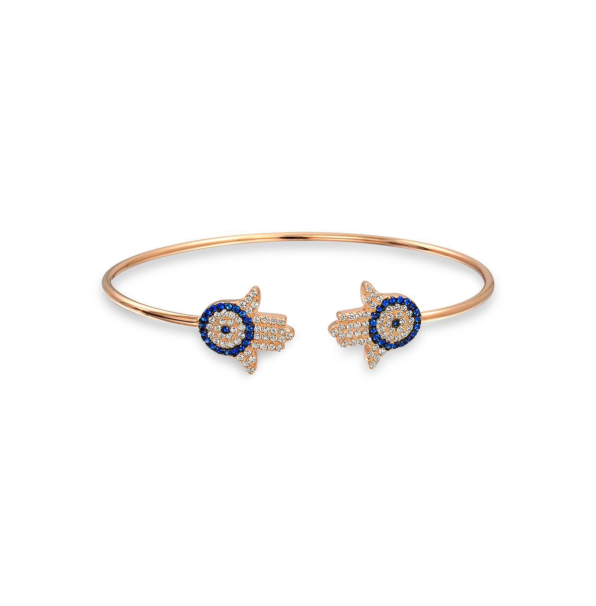 Click here for Bling Jewelry Hand Of God Hamsa Evil Eye Bangle Cu... prices