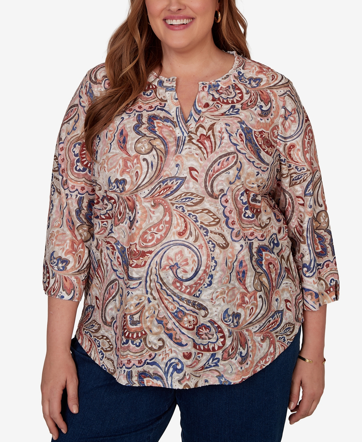 Click here for Alfred Dunner Plus Size Camden Market Paisley Spli... prices
