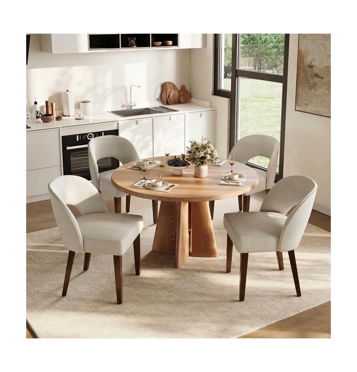 Click here for homfan Modern 4-Piece Dining Chair Set - Elegant a... prices