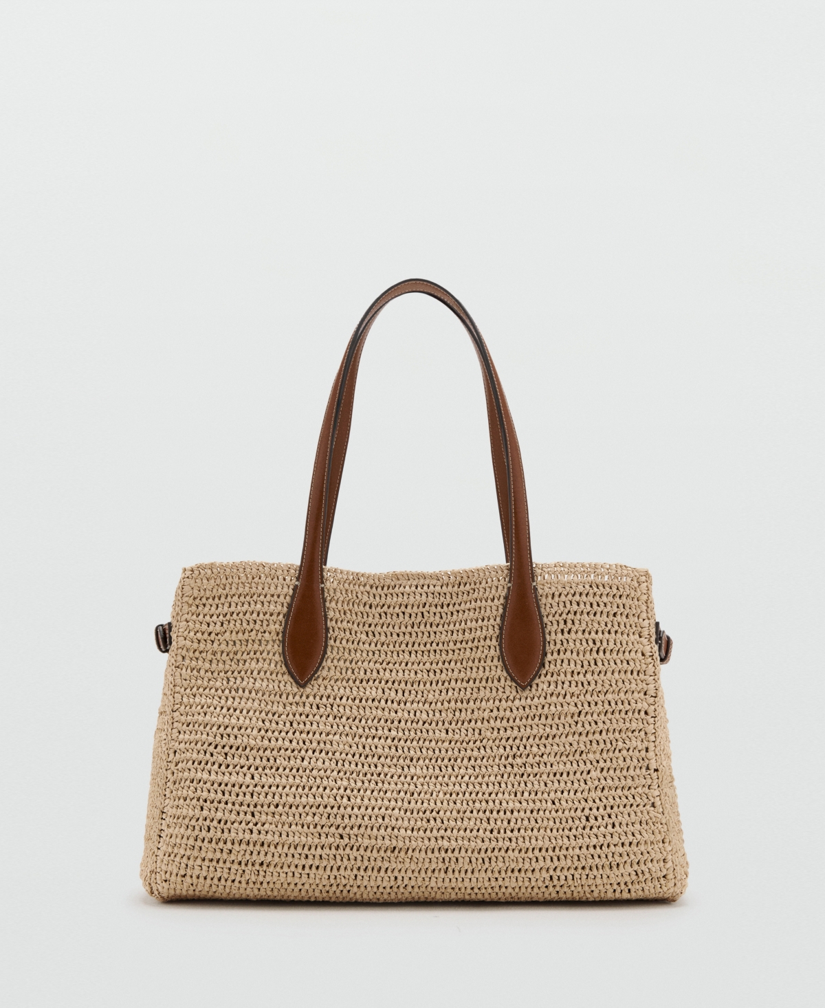Click here for Mango Womens Natural-Fiber Tote Bag - Leather prices