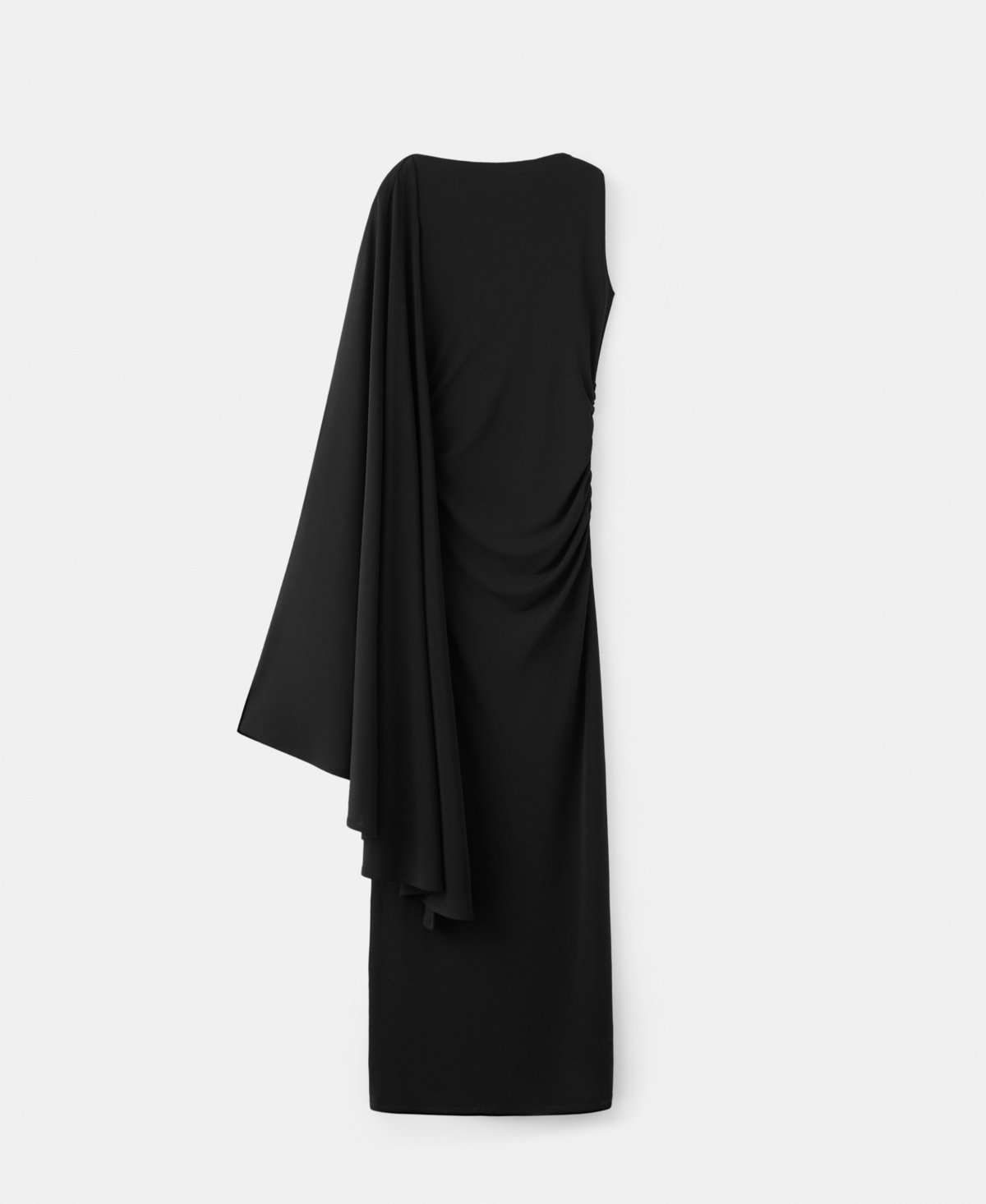 Click here for Mango Womens Long Asymmetrical Cape Dress - Black prices