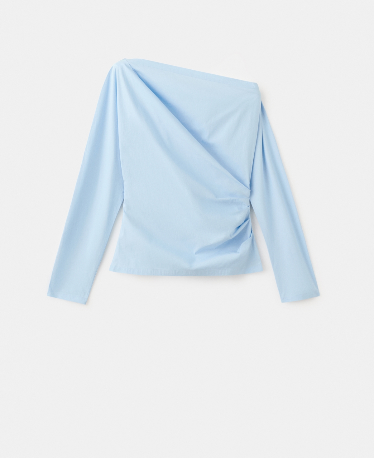 Click here for Mango Womens Asymmetrical Collar Cotton Blouse - B... prices