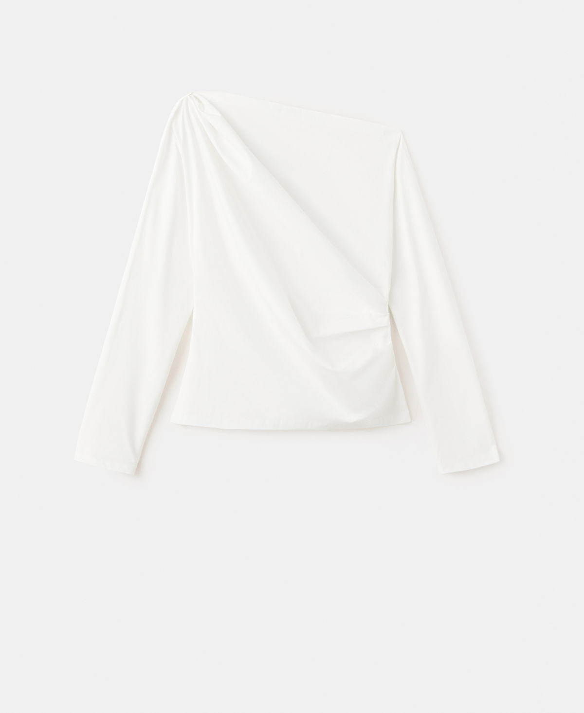 Click here for Mango Womens Asymmetrical Collar Cotton Blouse - O... prices